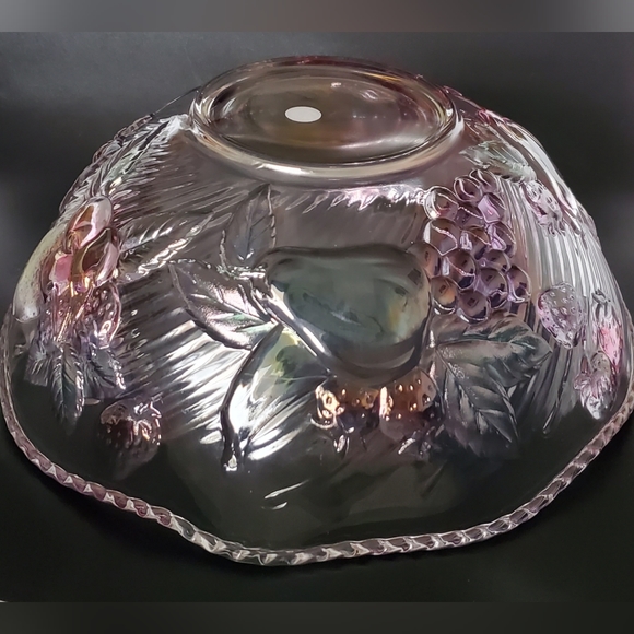 Aderia Glass Japan | Dining | 1 12 Aderia Glass Large Rainbow Fruit ...